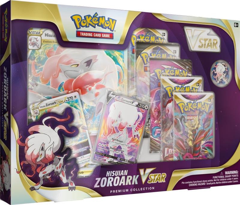 Pokémon TCG: Hisuian Zoroark VStar Premium Collection neuveden ...